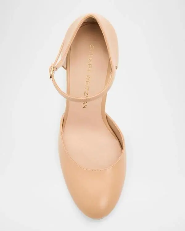 STUART WEITZMAN 100mm Babette Leather Platform Pumps