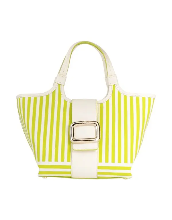 ROGER VIVIER Handbag In Textile Fibers And Leather - Green