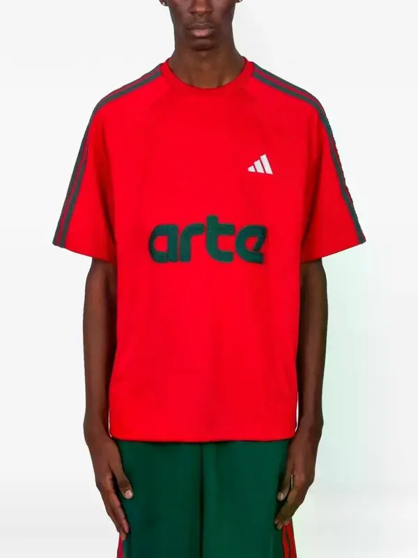 Adidas X Arte Antwerp 3-stripes-logo T-shirt - Red