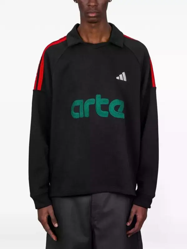 Adidas X Arte Antwerp Polo-collar Sweatshirt - Black
