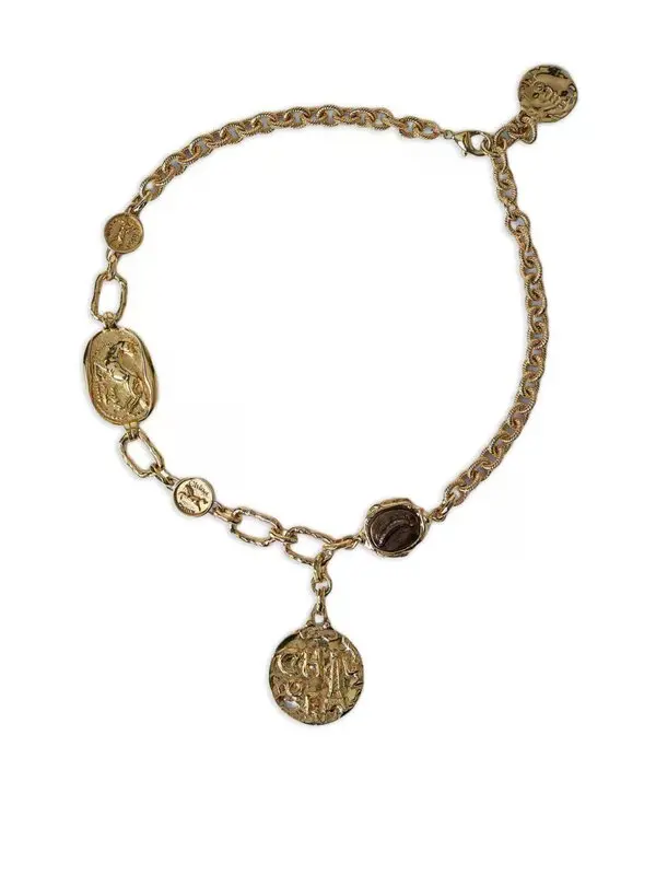 Chloé Coin Pendant Chain Necklace - Gold