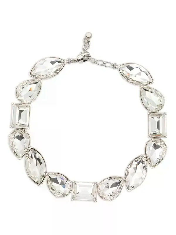 Alexander McQueen Crystals Cocktail Choker Necklace - Silver