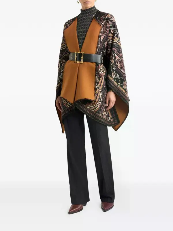 Etro Patterned Cloth Cape