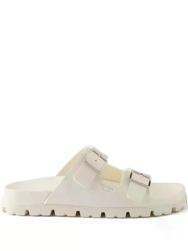 Prada Buckle Strap Sandals - Neutrals