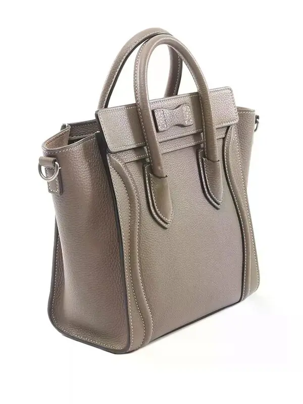 Celine 2010-2025 Nano Leather Luggage Tote Handbag