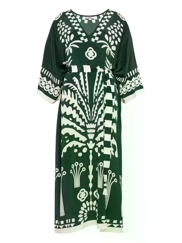 ERES Holi V-neck Kaftan - Green