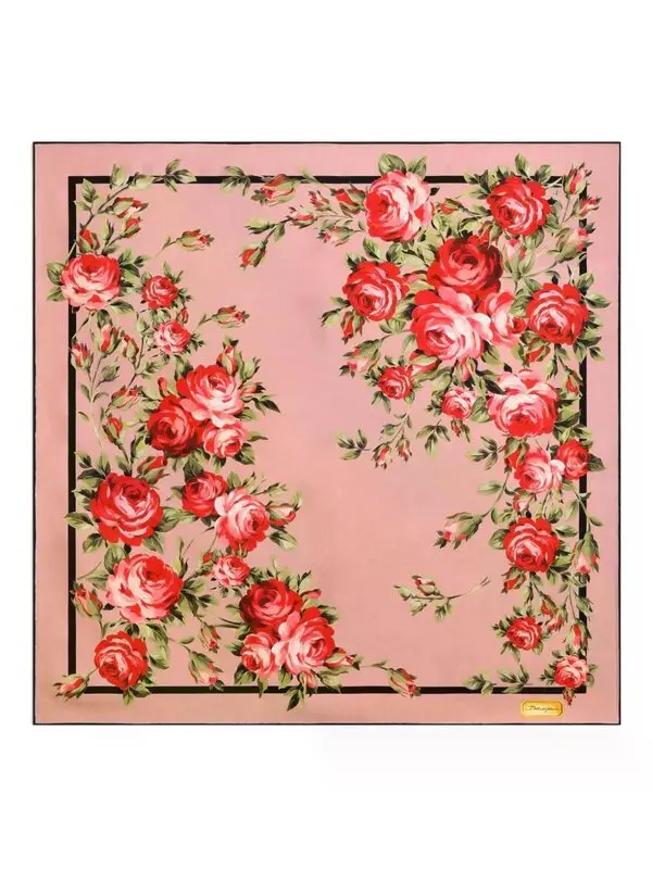 Dolce & Gabbana Floral-print Scarf - Pink