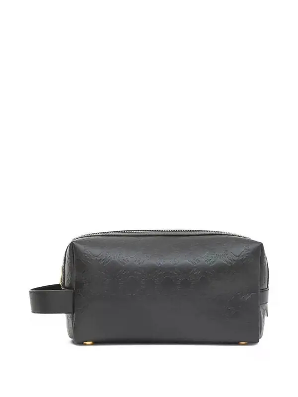 Amiri Logo Leather Toiletry Bag