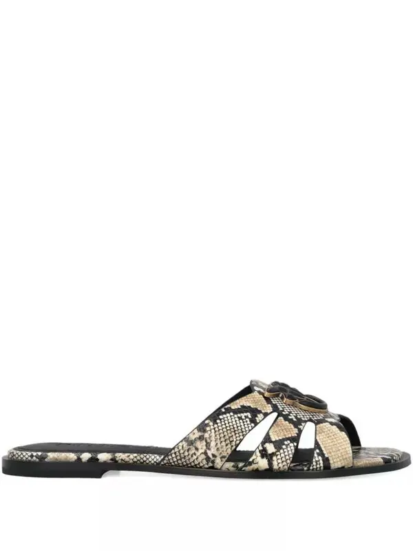 Pinko Love Birds Snakeskin-effect Sandals