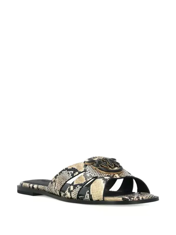 Pinko Love Birds Snakeskin-effect Sandals