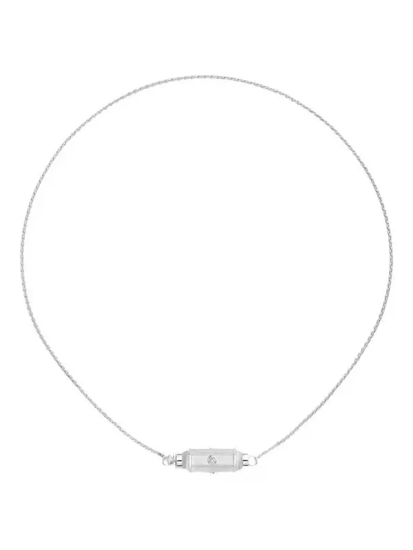 MARIE LICHTENBERG Diamond Micro Coco Necklace - Silver
