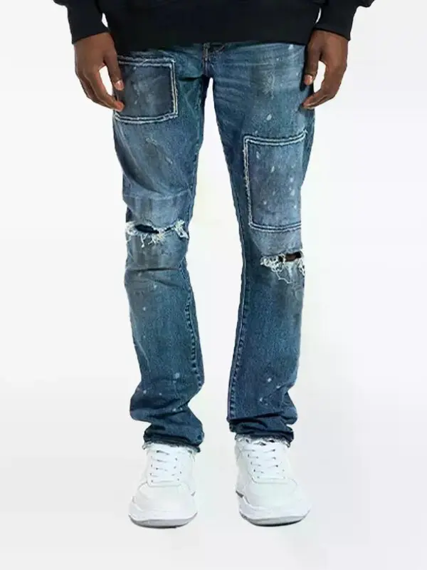 PURPLE BRAND Patch Detail Jeans