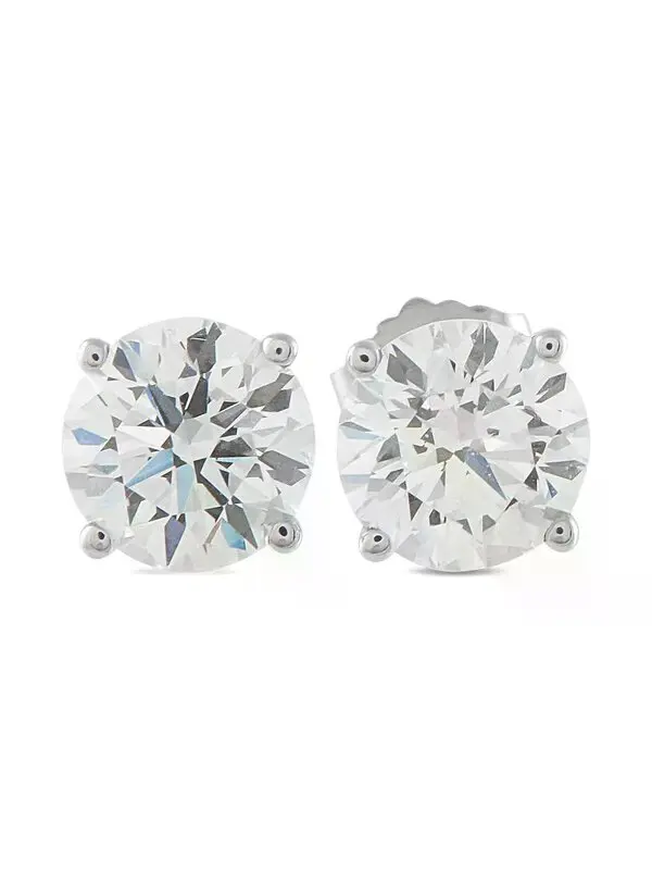 LB EXCLUSIVE Diamond Stud Earrings - Silver