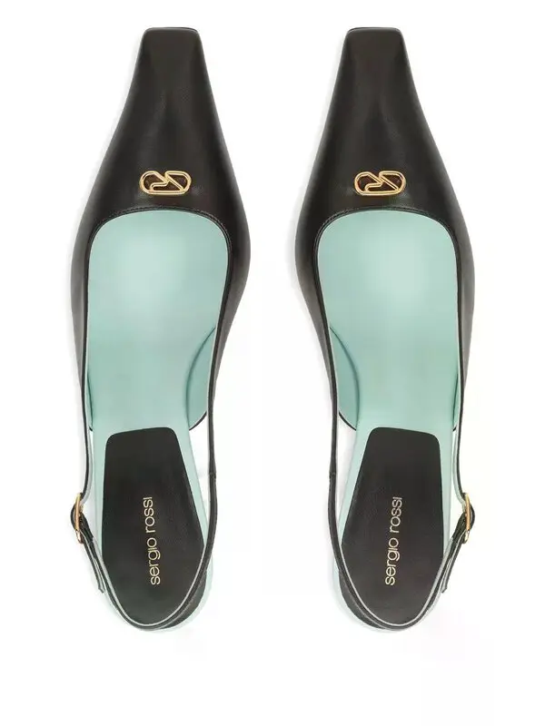 SERGIO ROSSI Logo Slingback Pumps