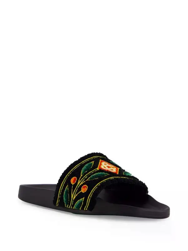 Casablanca Laurel Terry Slides - Black