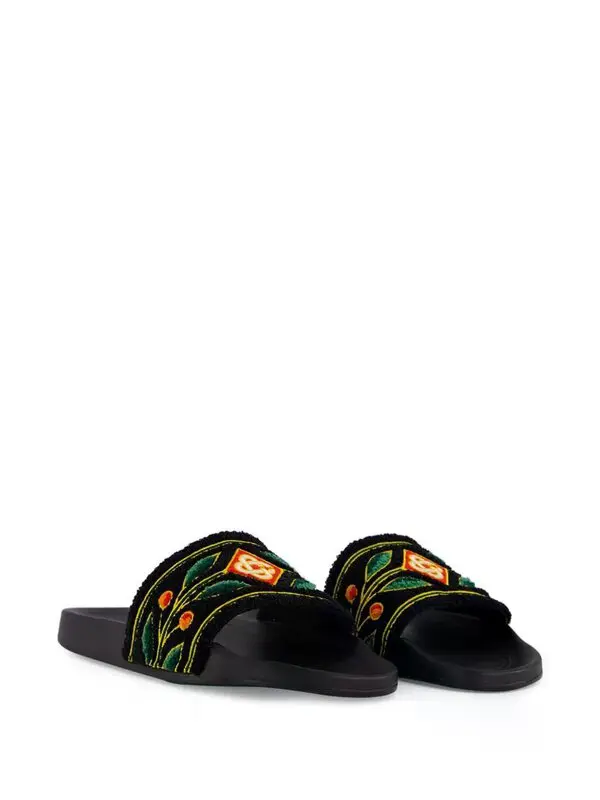 Casablanca Laurel Terry Slides - Black