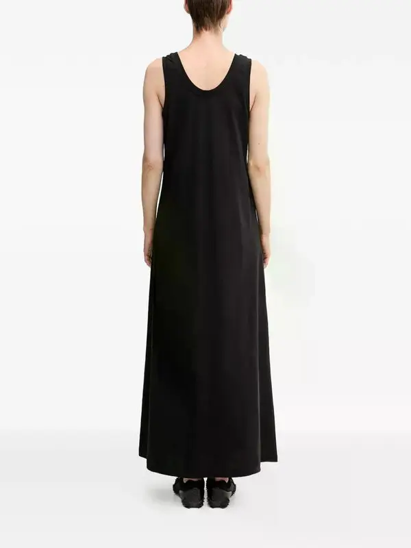 PANGAIA U-neck Maxi Dress - Black