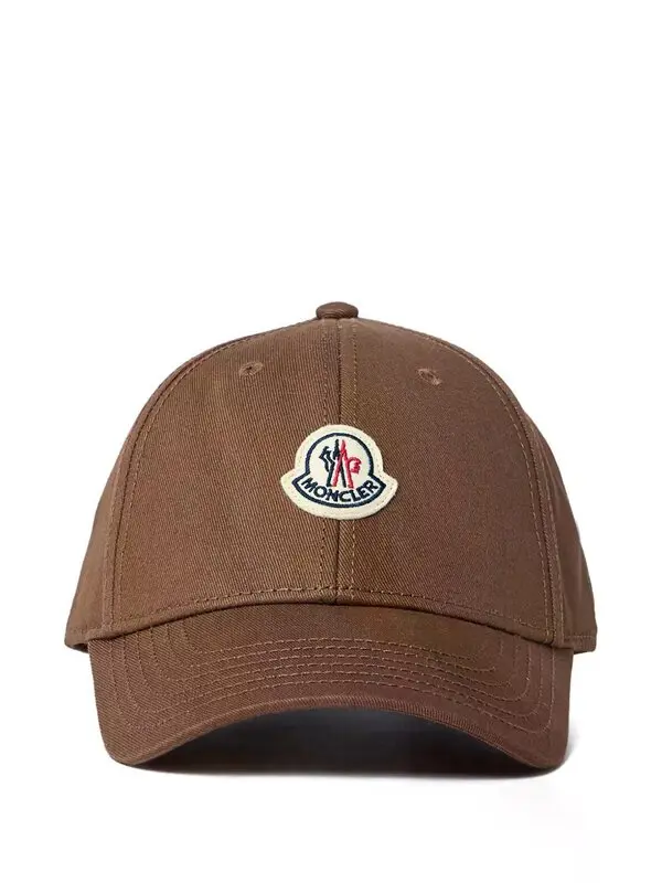 Moncler Logo-patch Baseball Cap - Brown