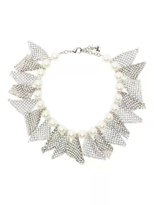 Rosantica Frizz Embellished Necklace - Silver