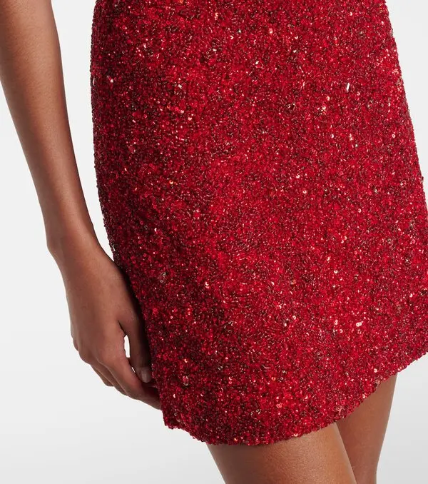 Rachel Gilbert Kaity Embellished Minidress - Red