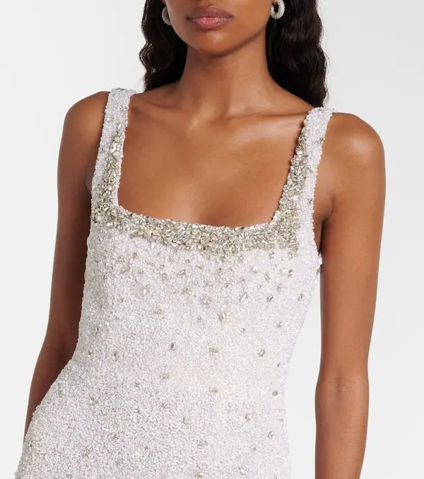 Rachel Gilbert Kaity Embellished Minidress - White
