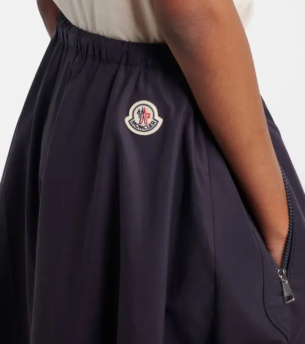 Moncler Cotton-blend Jersey Midi Skirt