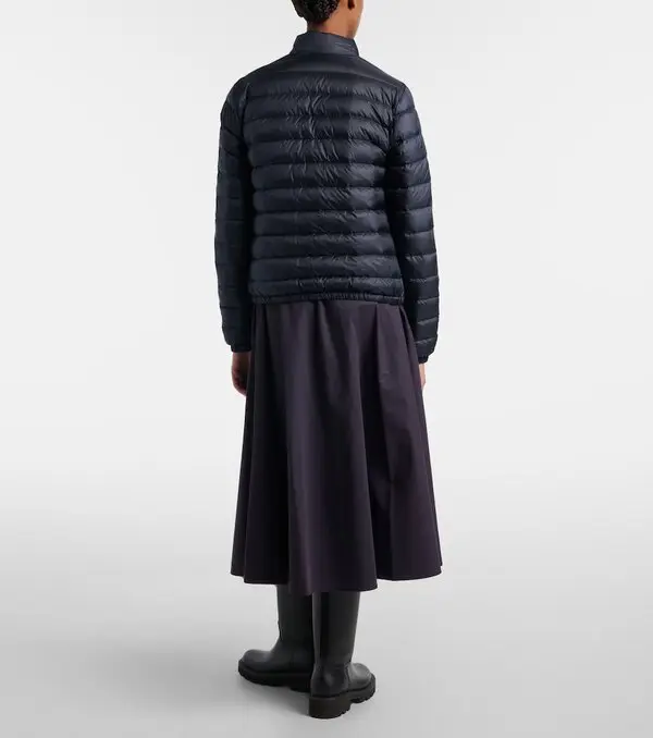 Moncler Cotton-blend Jersey Midi Skirt - Blue
