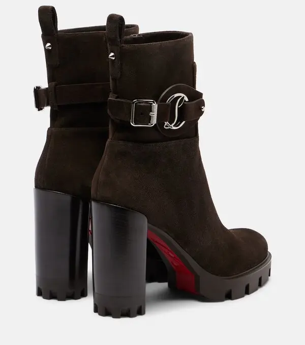 CHRISTIAN LOUBOUTIN Dianouchette 100 Suede Ankle Boots