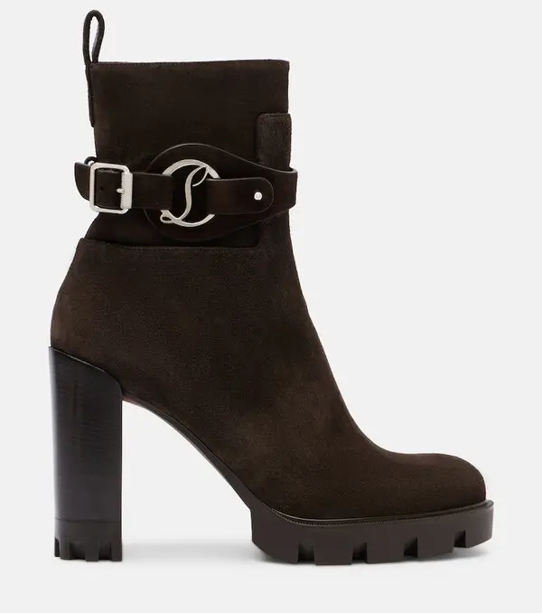 CHRISTIAN LOUBOUTIN Dianouchette 100 Suede Ankle Boots