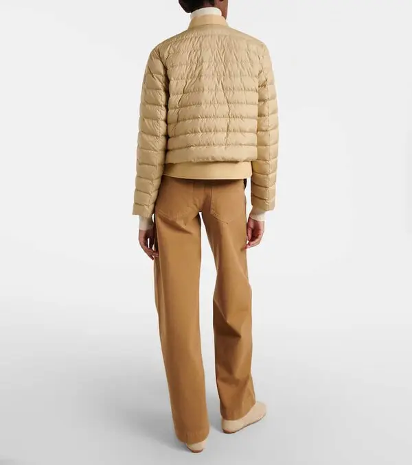 Moncler High-rise Wide-leg Pants - Beige