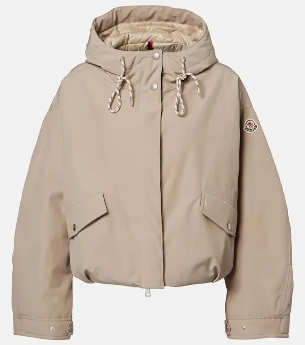 Moncler Eucalyptus Cropped Down Jacket
