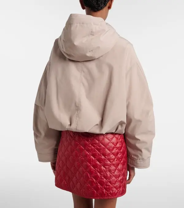 Moncler Eucalyptus Cropped Down Jacket