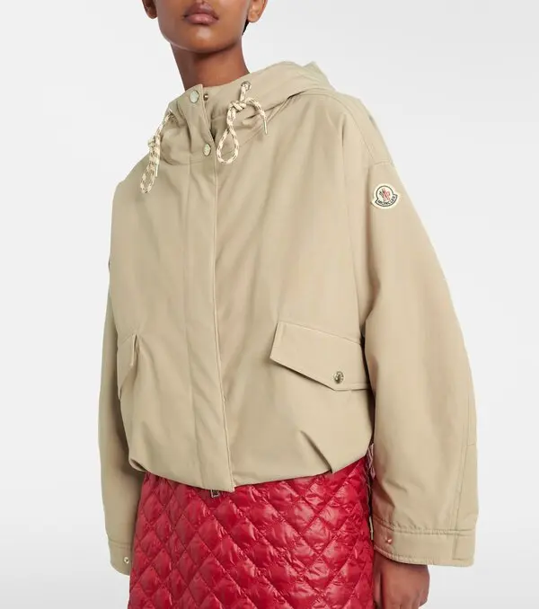 Moncler Eucalyptus Cropped Down Jacket
