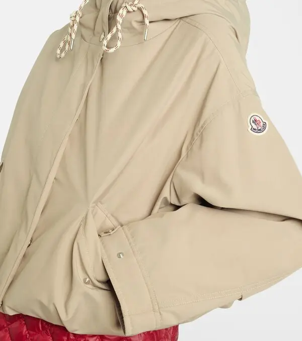 Moncler Eucalyptus Cropped Down Jacket