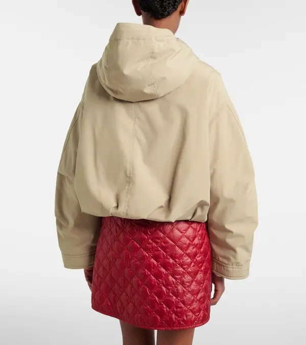 Moncler Eucalyptus Cropped Down Jacket