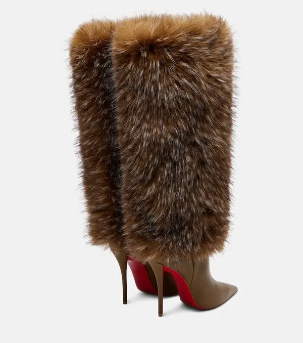 CHRISTIAN LOUBOUTIN Yangzee 100 Leather Knee-high Boots