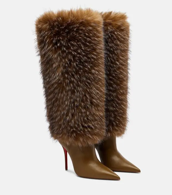 CHRISTIAN LOUBOUTIN Yangzee 100 Boots - Metallic