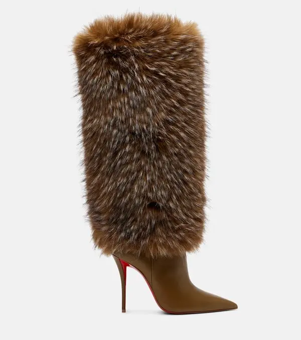 CHRISTIAN LOUBOUTIN Yangzee 100 Boots - Metallic