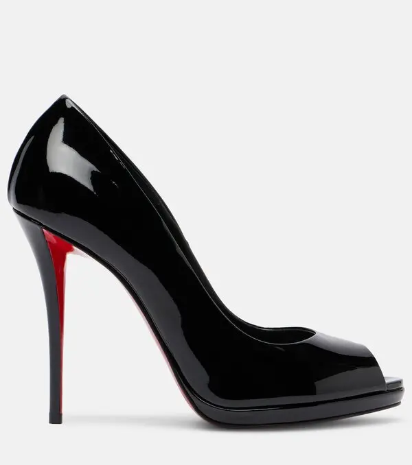 CHRISTIAN LOUBOUTIN Lady Z Peep-toe Pumps - Black