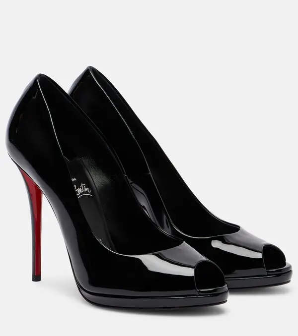 CHRISTIAN LOUBOUTIN Lady Z Peep-toe Pumps - Black