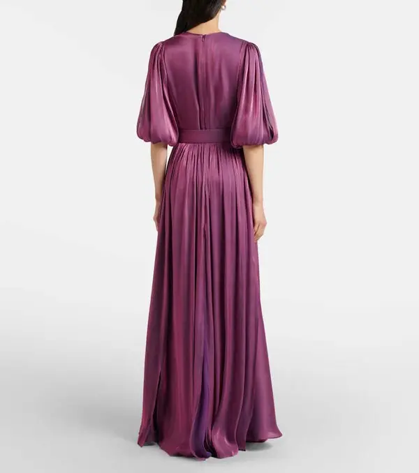 Costarellos Brennie Belted Georgette Gown