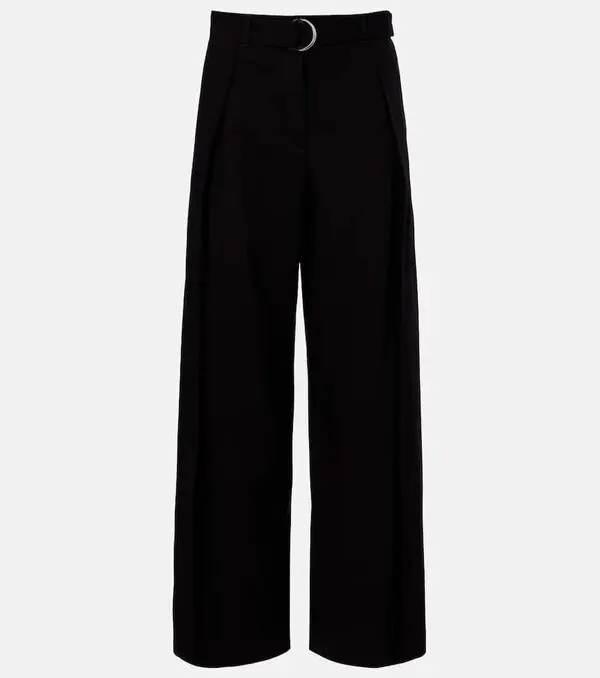 Loewe Belted Wide-leg Wool Pants