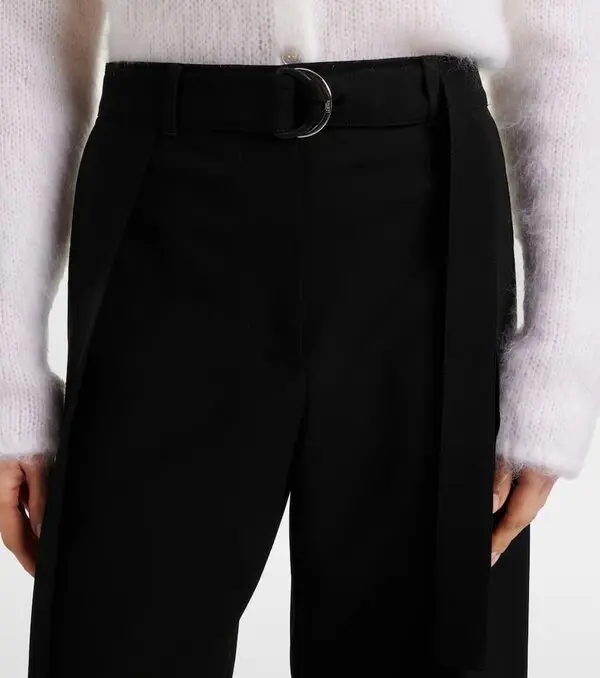 Loewe Belted Wide-leg Wool Pants