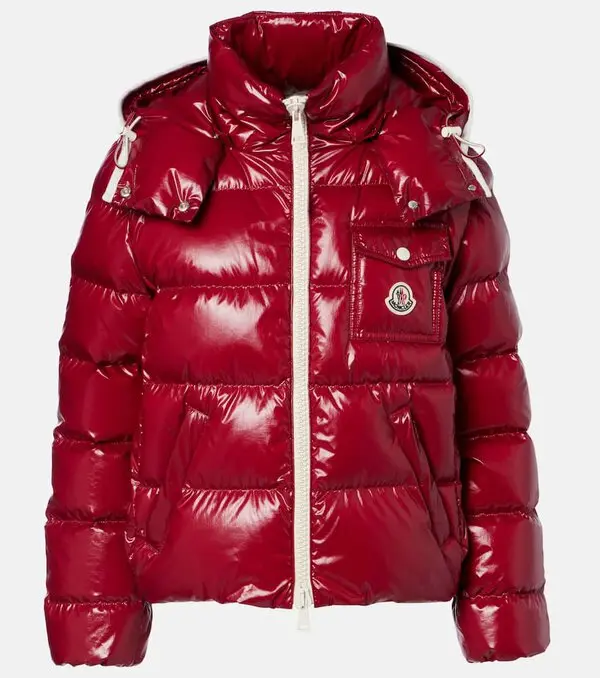 Moncler Andro Hooded Down Jacket - Burgundy