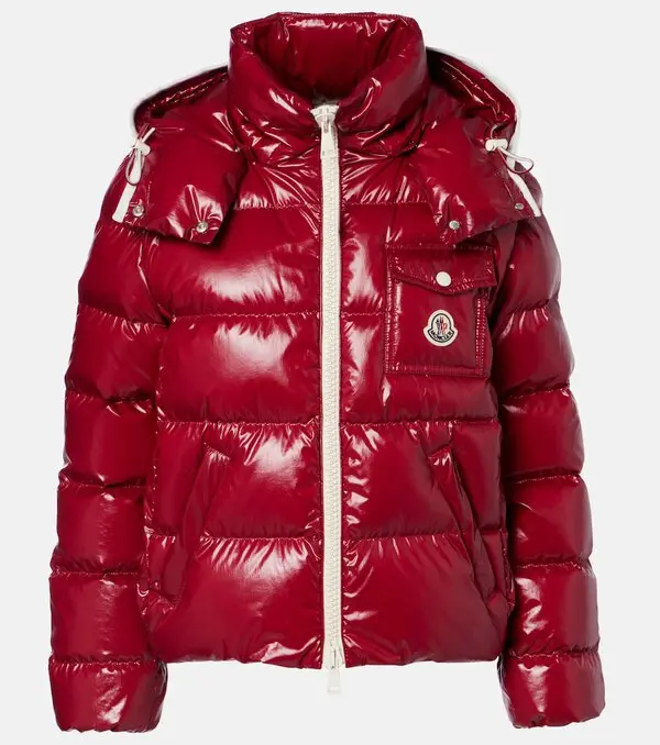 Moncler Andro Hooded Down Jacket - Burgundy