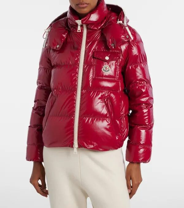 Moncler Andro Hooded Down Jacket - Burgundy