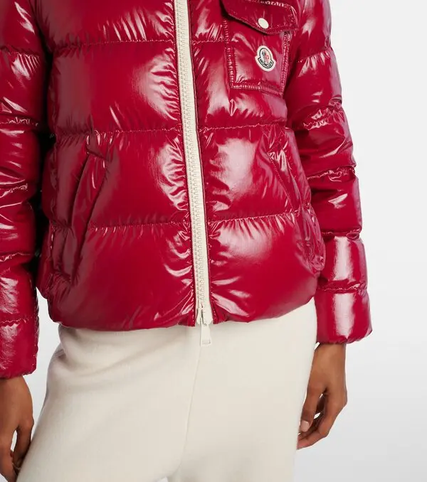 Moncler Andro Hooded Down Jacket - Burgundy