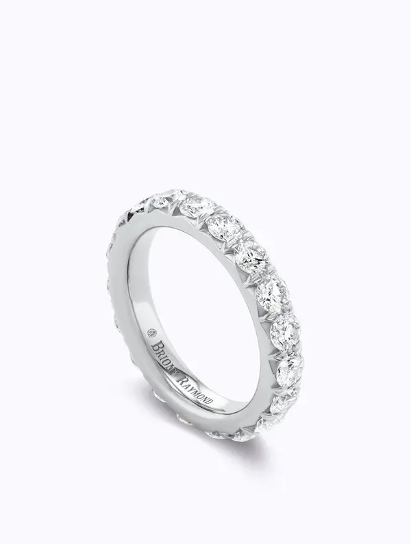 BRIONY RAYMOND Toile Diamond Eternity Ring - 18 Karat White Gold