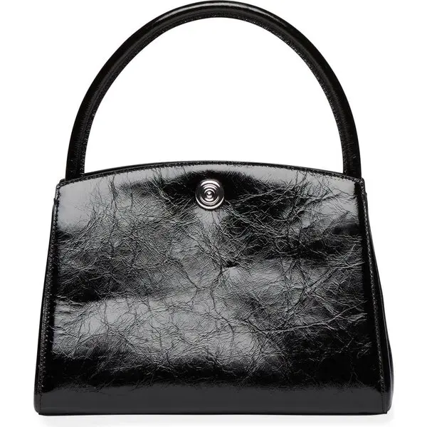 LIFFNER Pushlock Leather Shoulder Bag - Black