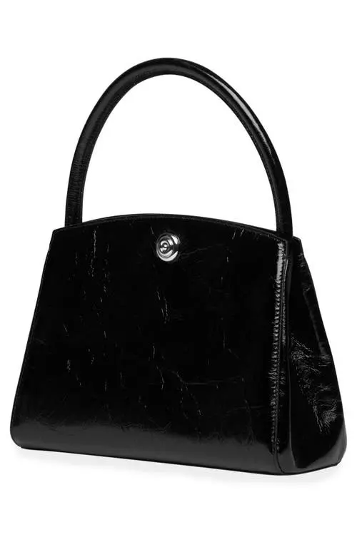 LIFFNER Pushlock Leather Shoulder Bag - Black